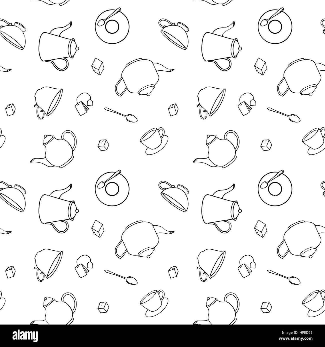 Seamless pattern paper cup Black and White Stock Photos & Images - Alamy