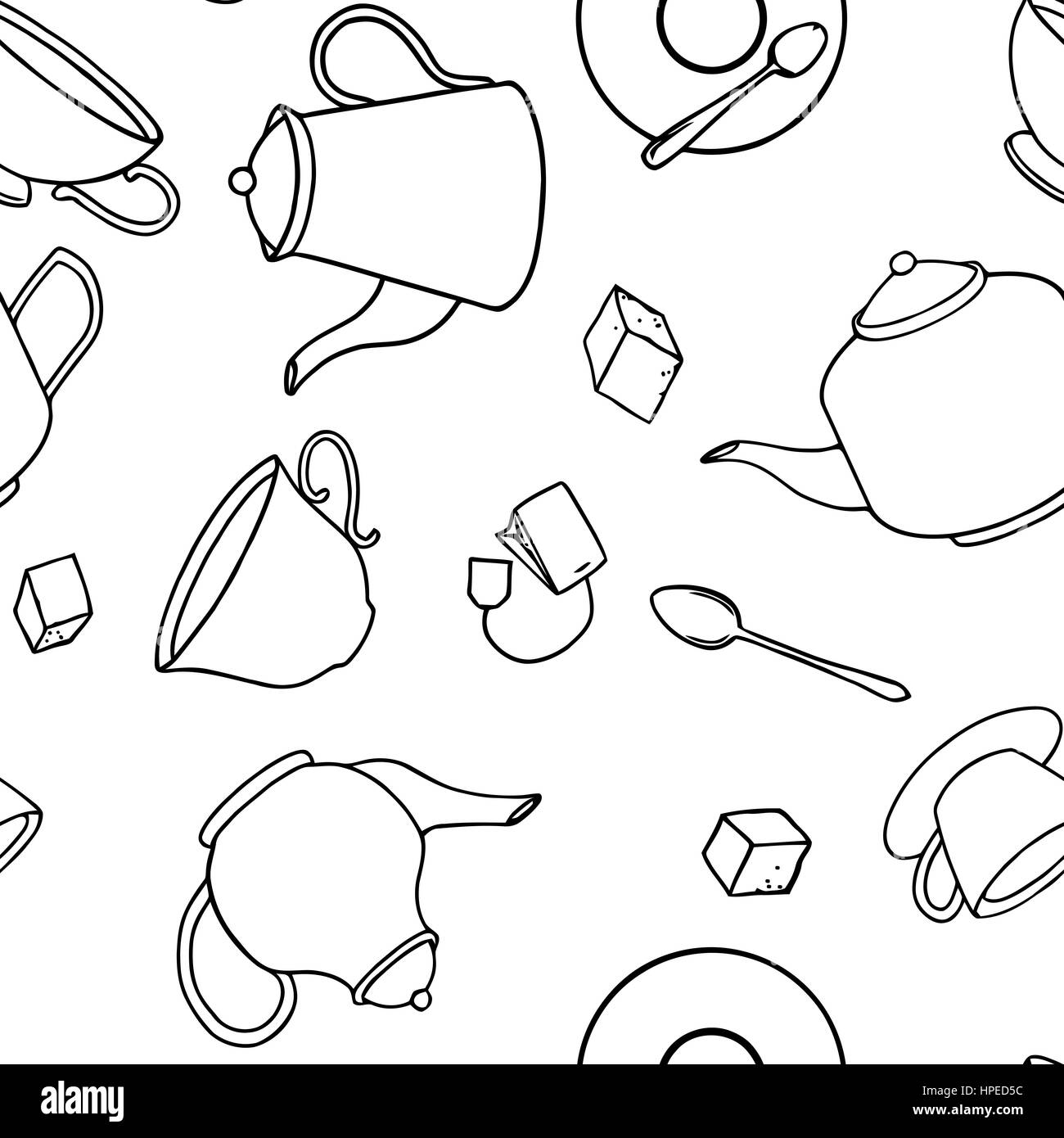 Seamless pattern paper cup Black and White Stock Photos & Images - Alamy