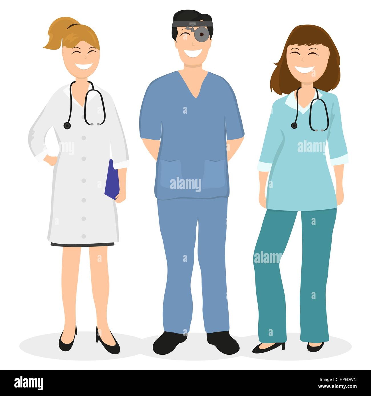 Group of doctors standing Stock Vector Images - Alamy