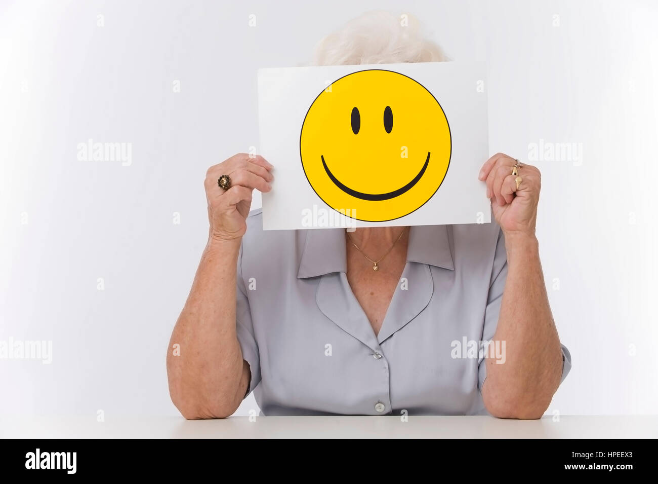 Senior woman smiley face hi-res stock photography and images - Alamy