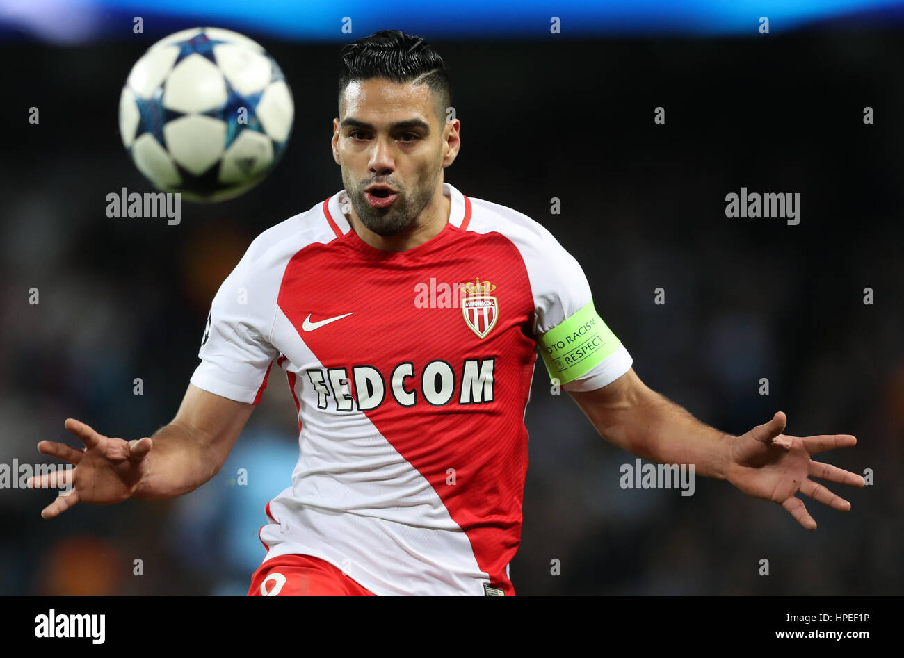 Monaco's Radamel Falcao during the UEFA Champions League match at the ...