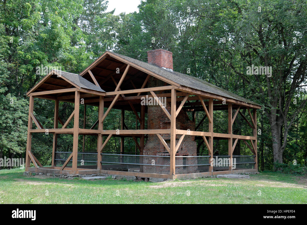 Fireplace in the Samuel Hartwell house in Minute Man National ...