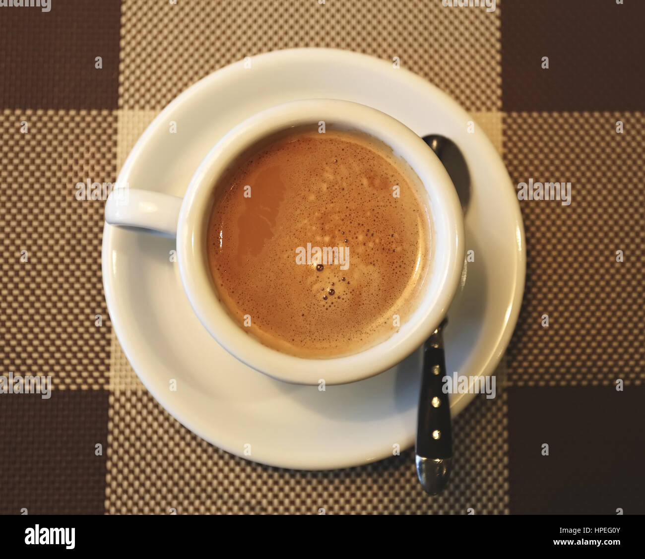 Cup of coffee from above hi-res stock photography and images - Alamy