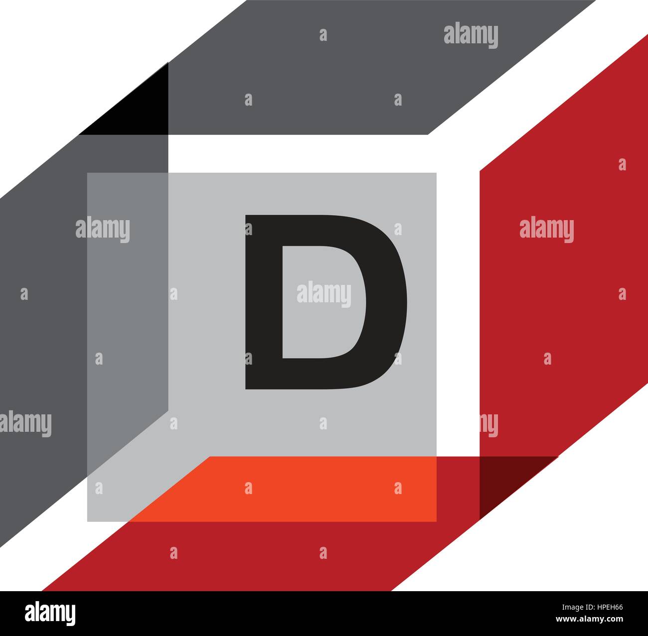 Box Initial D Stock Vector Image & Art - Alamy