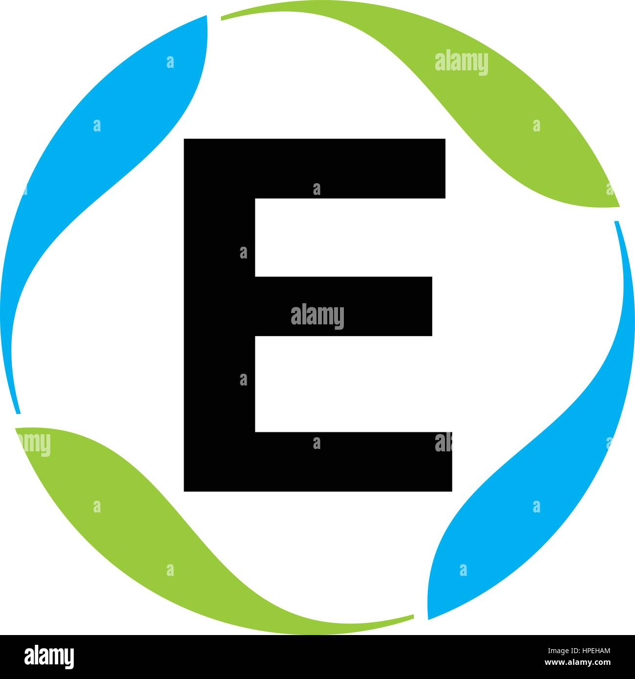 Green Project Solution Letter E Stock Vector Image & Art - Alamy