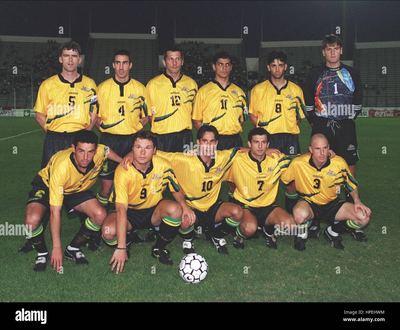AUSTRALIAN TEAM GROUP TUNISIA V AUSTRALIA 07 October 1997 Stock Photo ...