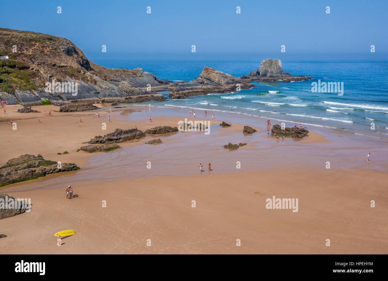 Portugal, Alentejo, Nature Park of the Southwest Alentejo, view of the ...
