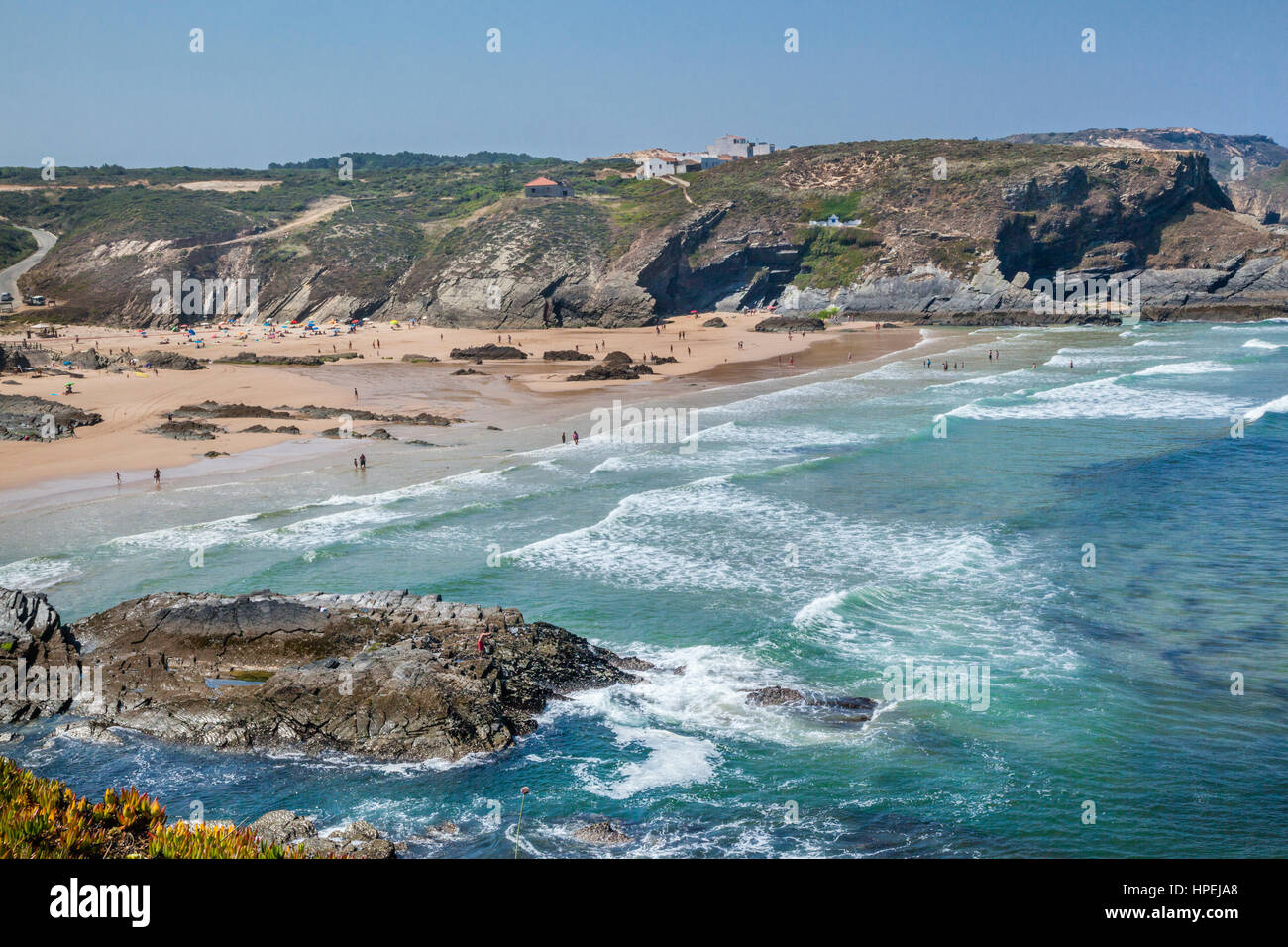 Portugal, Alentejo, Nature Park of the Southwest Alentejo, view of the ...