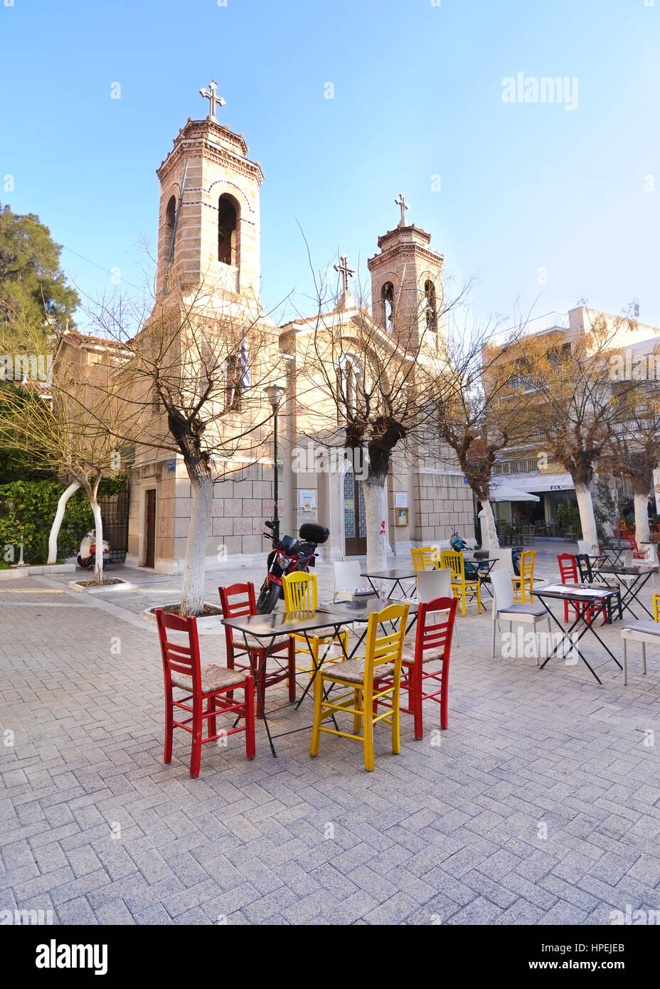 Agioi Anargyroi Orthodox church Psirri Athens Greece Stock Photo - Alamy