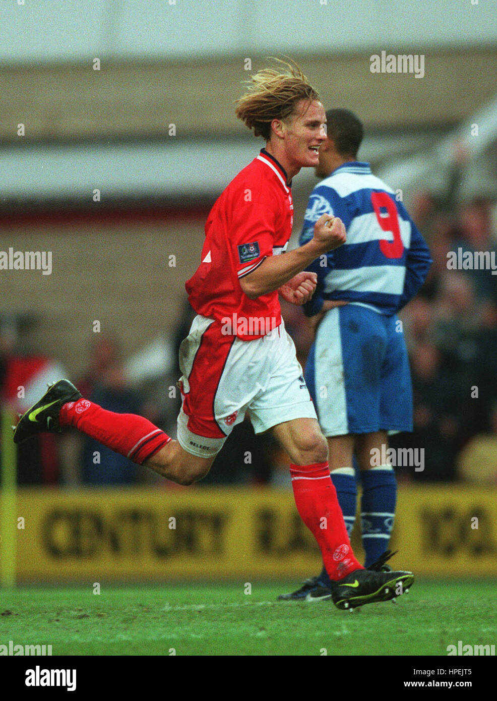 MIKKEL BECK CELEBRATES MIDDLESBROUGH V QPR 08 November 1997 Stock Photo ...