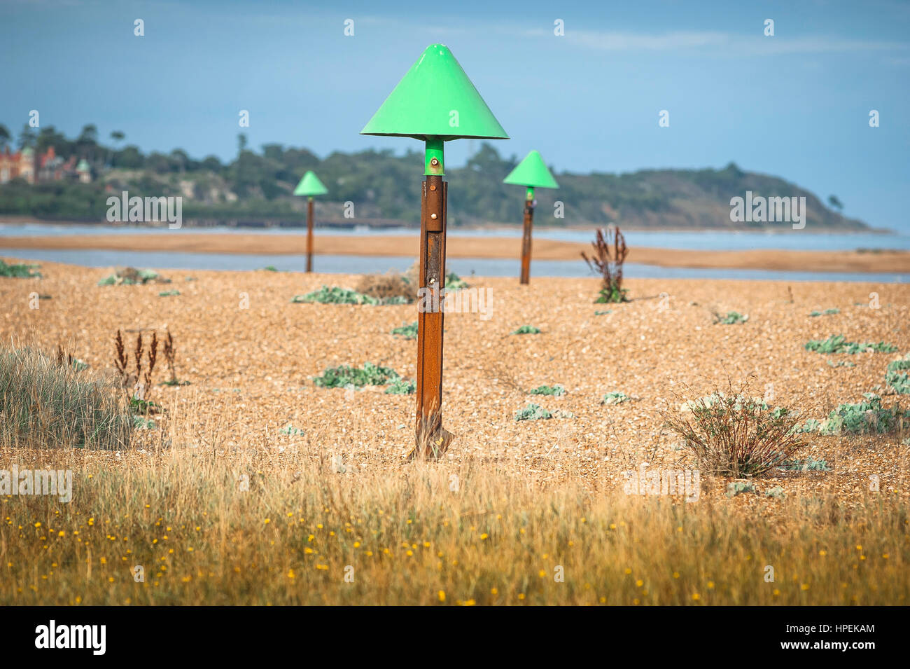 Shingle beach with posts hi-res stock photography and images - Alamy