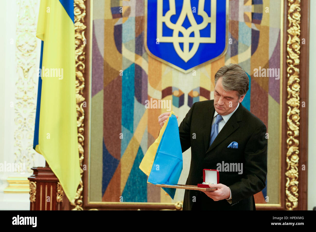 Kyiv, Ukraine - December 17, 2009: Viktor Yushchenko - the third ...