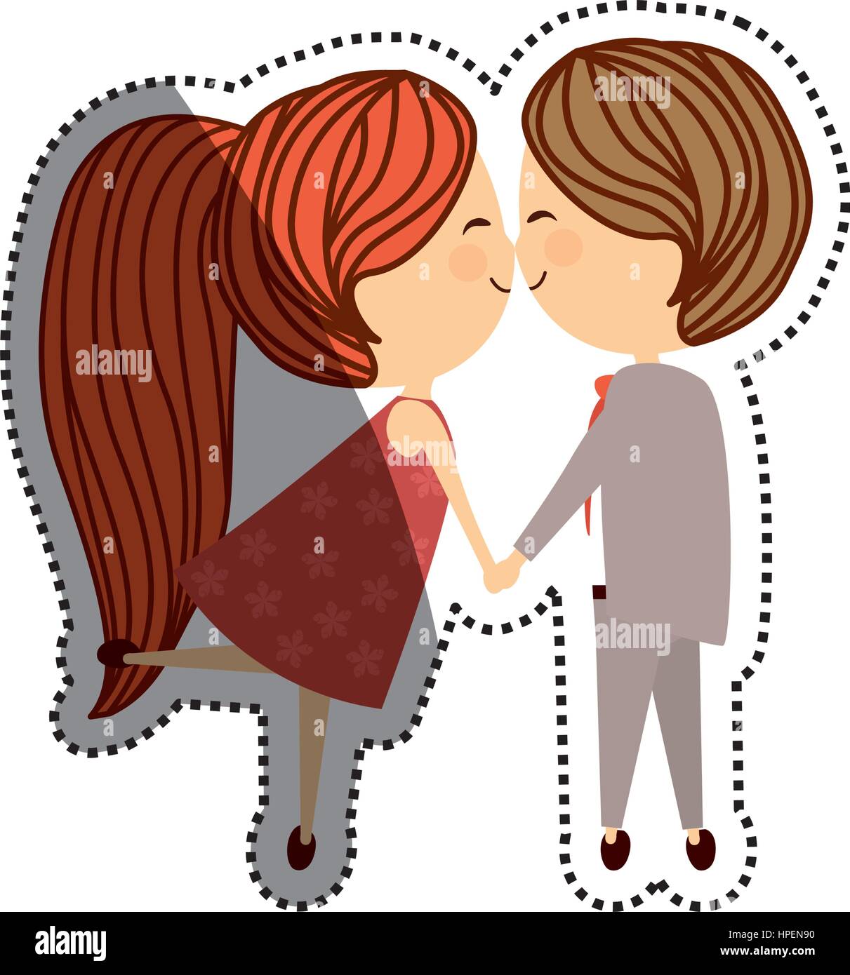 Lovely couple cartoon Stock Vector Image & Art - Alamy