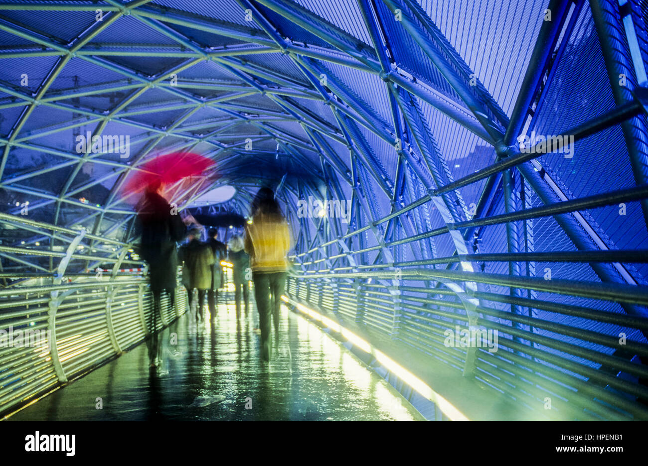 Inside of the Murinsel, Mur Island on Mur River, Graz, Austria, Europe ...