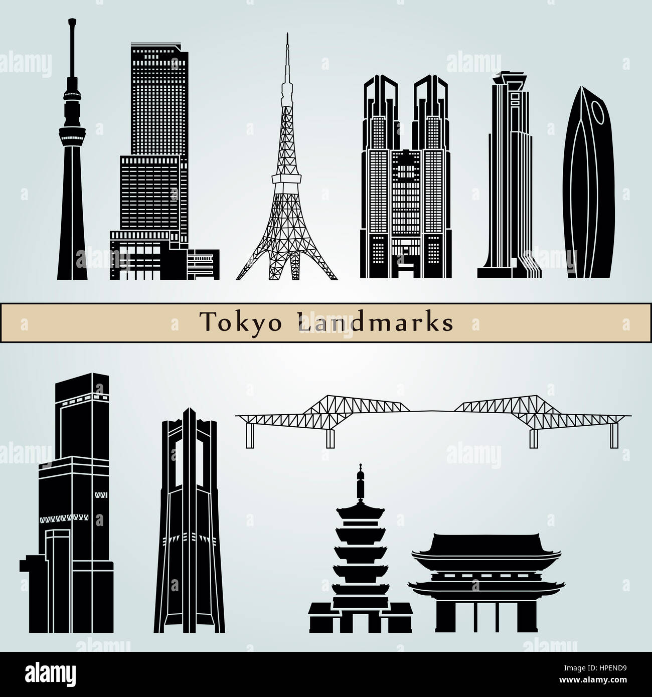 Tokyo landmarks hi-res stock photography and images - Alamy