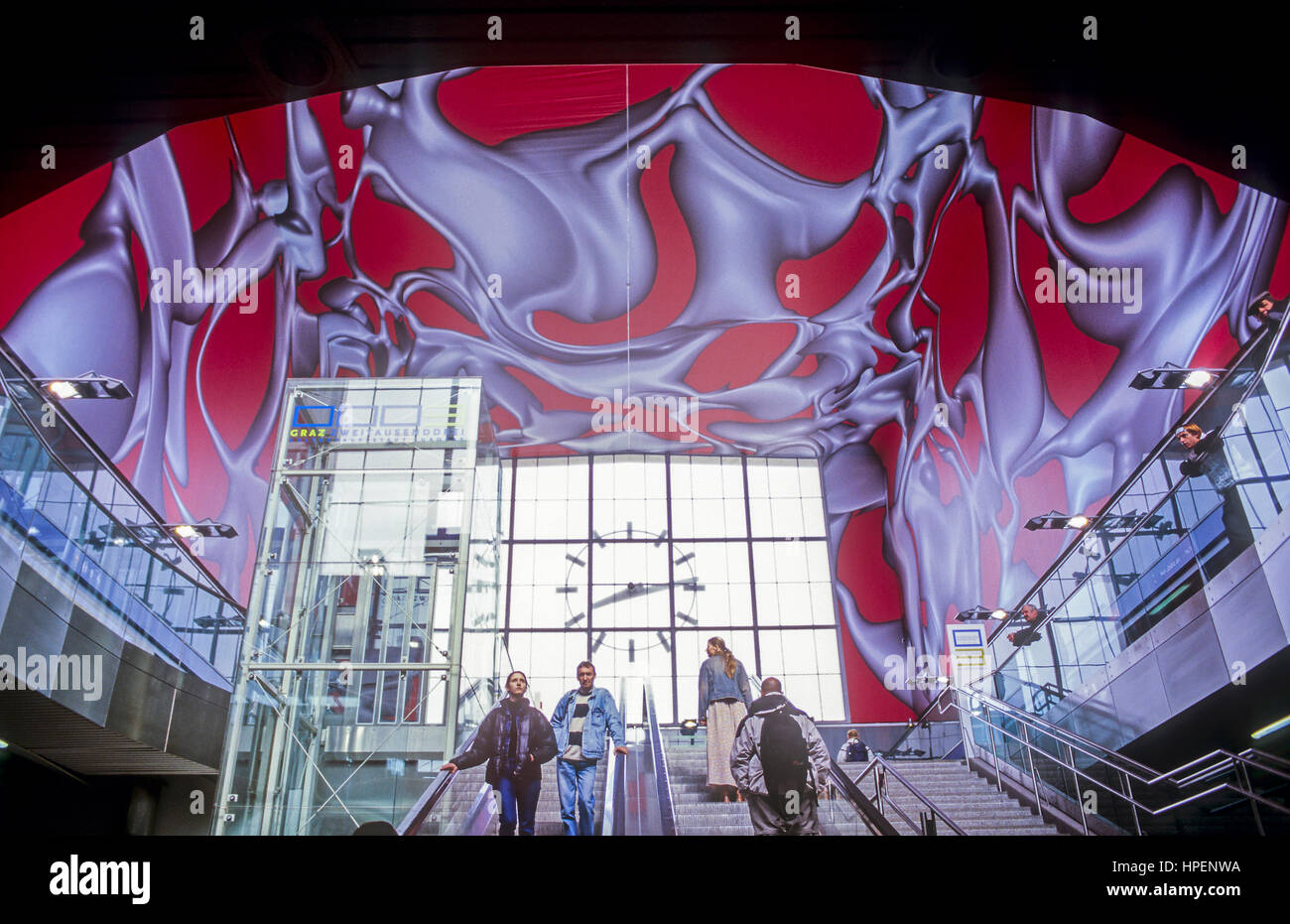 Train station, entrance hall, Austria, Graz Stock Photo - Alamy