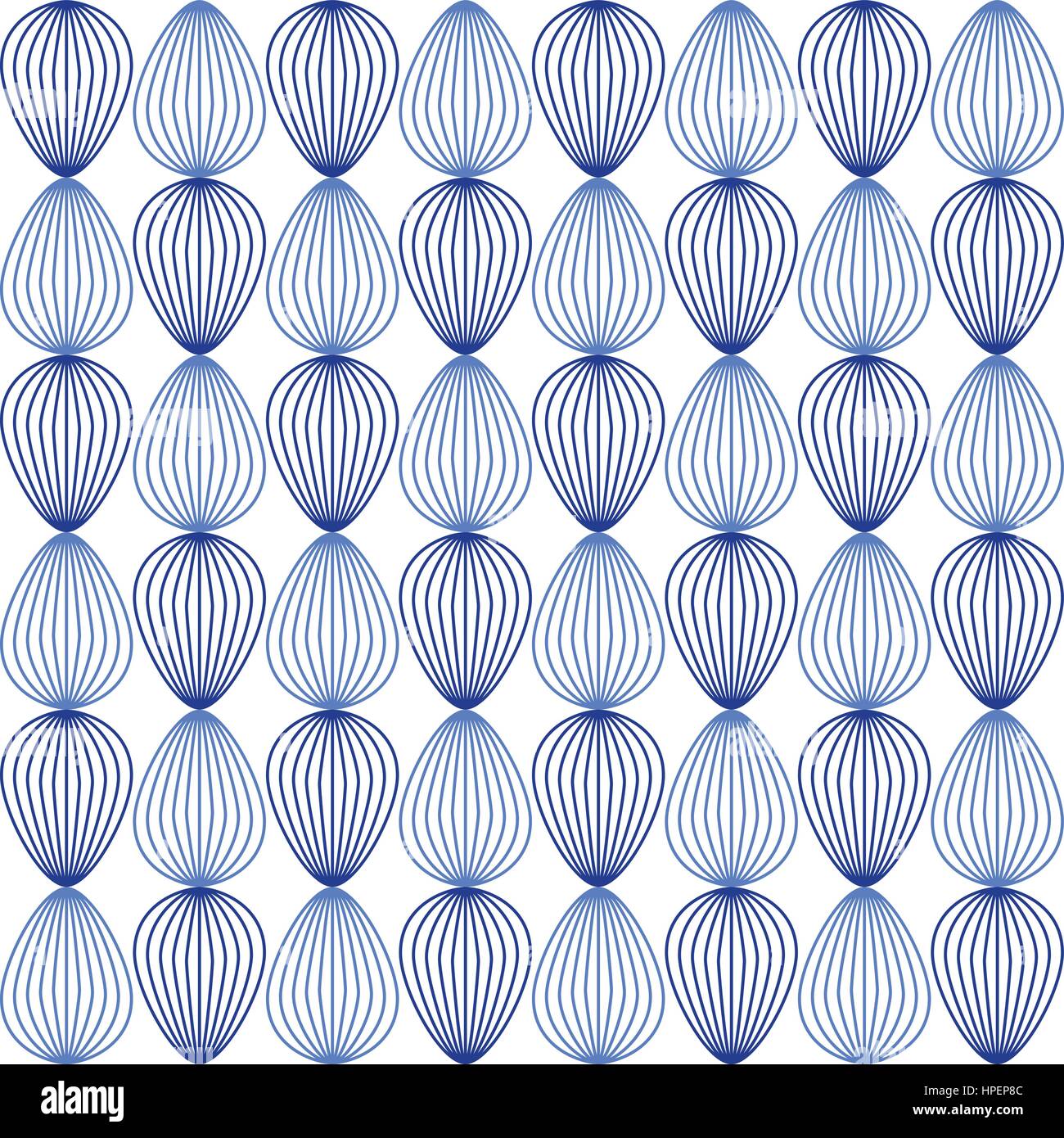 Simple shell outline pattern - seamless editable vector background tile ...