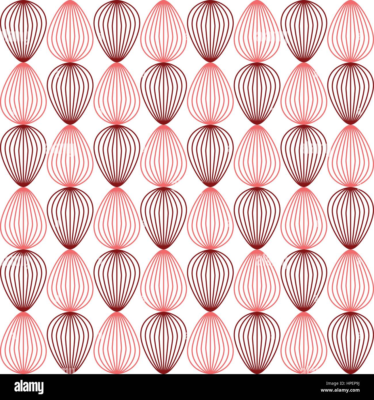 Simple shell outline pattern - seamless editable vector background tile ...