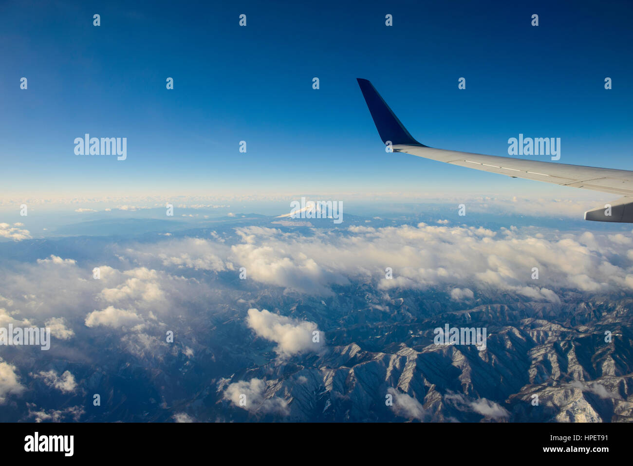 Mt. Fuji taken from an airplane Stock Photo - Alamy