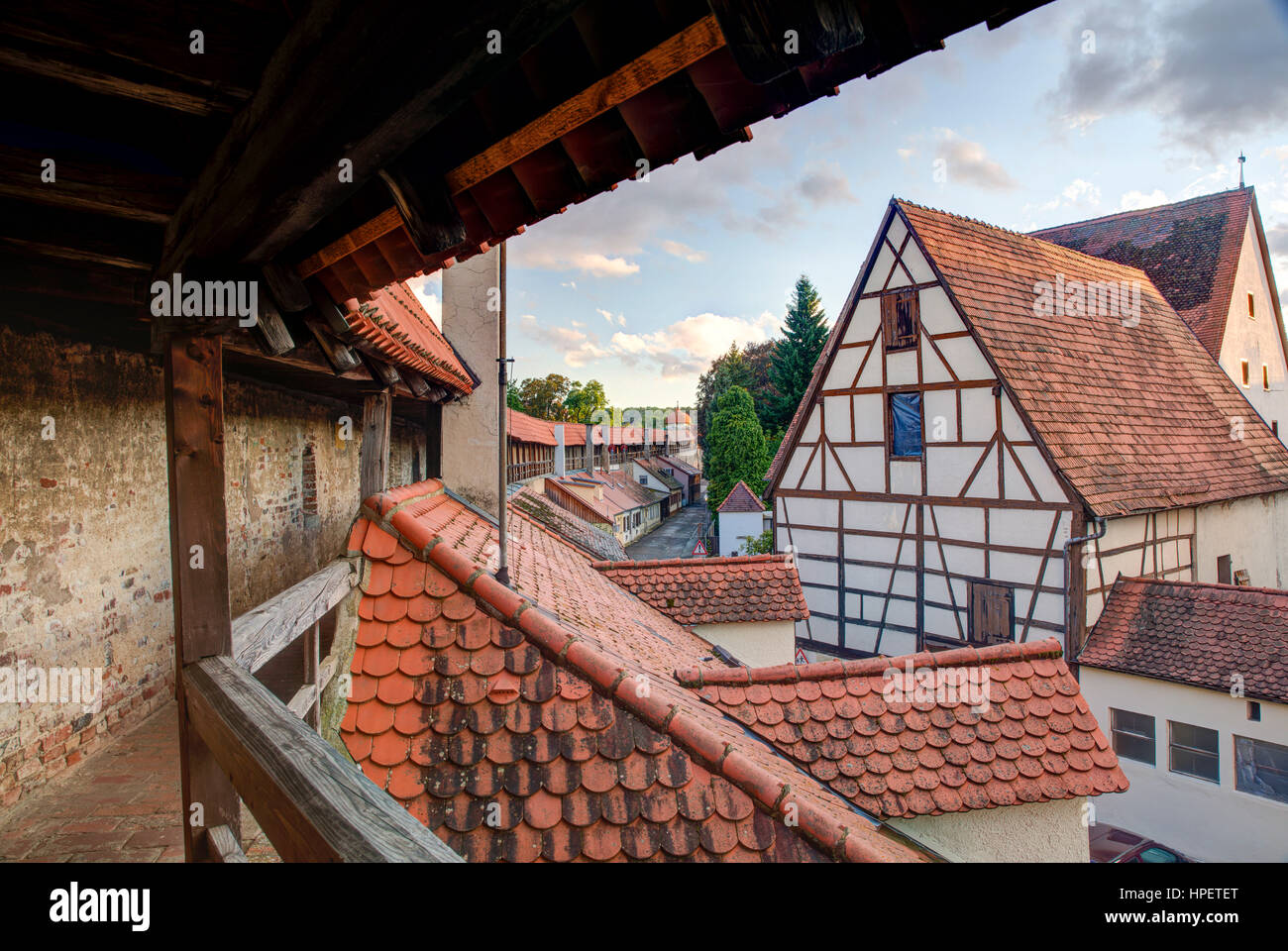 Cityscape, city walls, NÃ¶rdlingen (town), Donau Ries (district ...