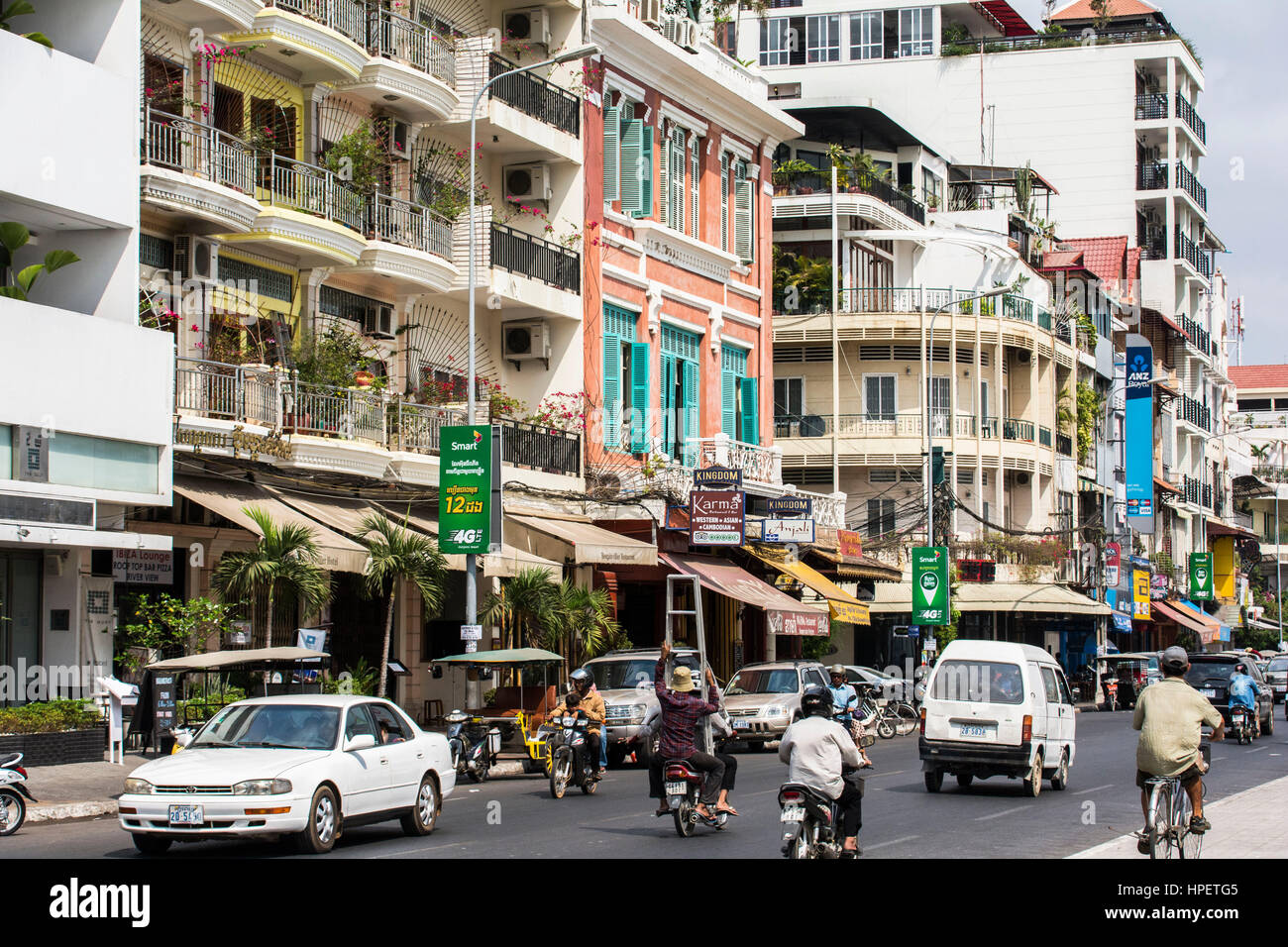 Cambodia, Phnom Penh, Road Traffic Stock Photo - Alamy