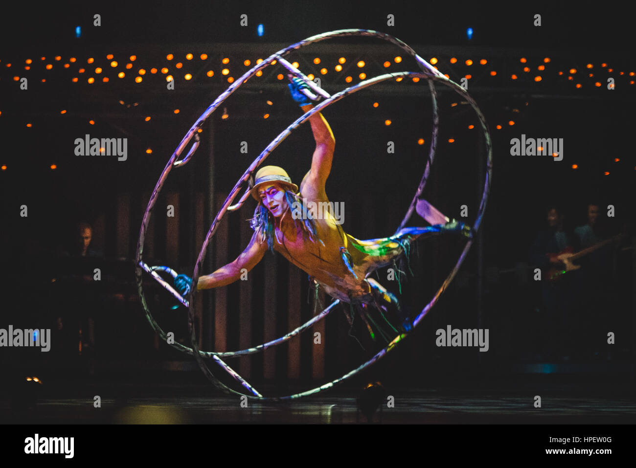 Cirque du soleil quidam aerial hoops hi-res stock photography and ...