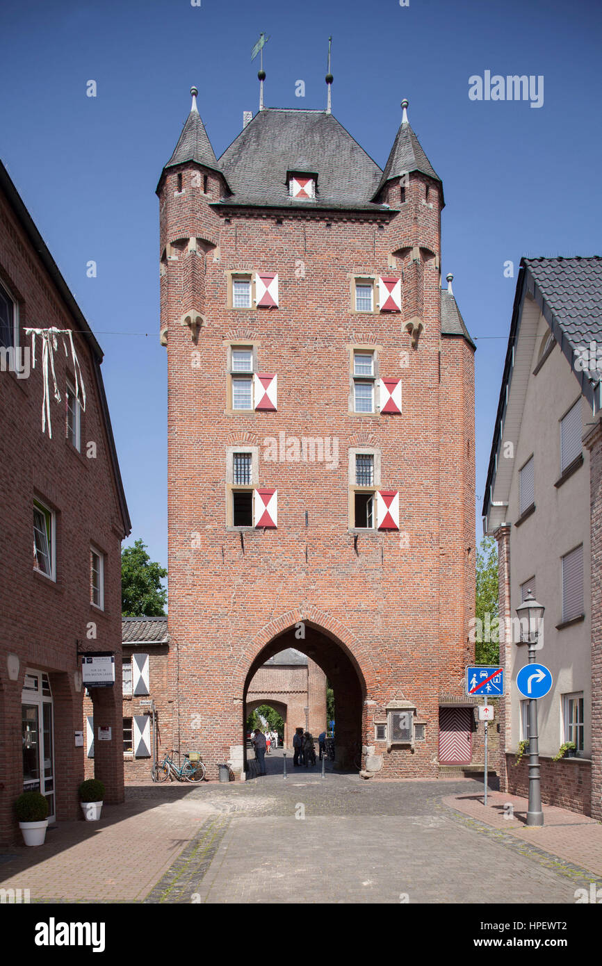 Klever Tor (gate), Xanten, Lower Rhine, North Rhine-Westphalia, Germany ...
