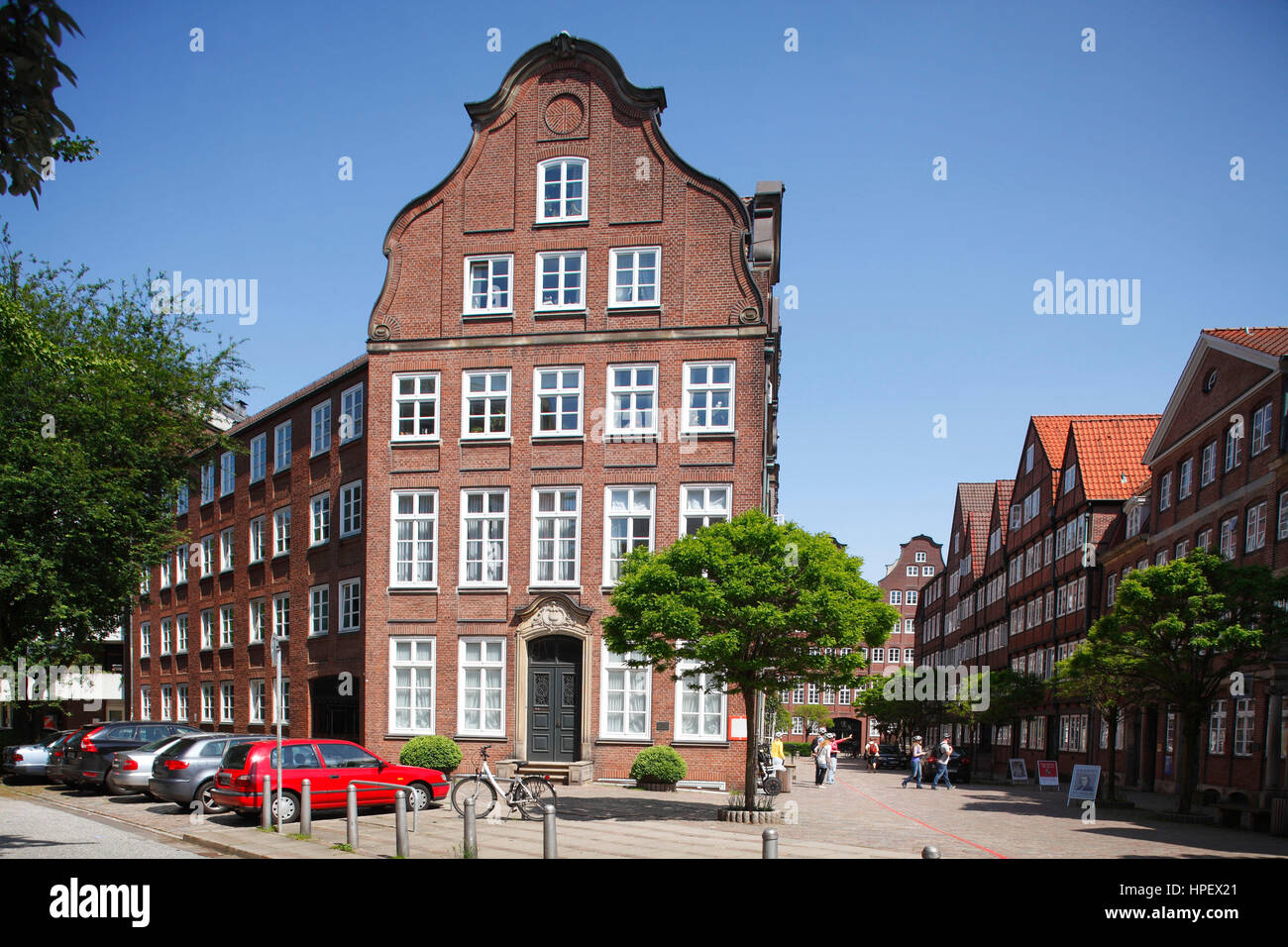 Peter Street, Historic gable houses, Hamburg, Germany Stock Photo - Alamy