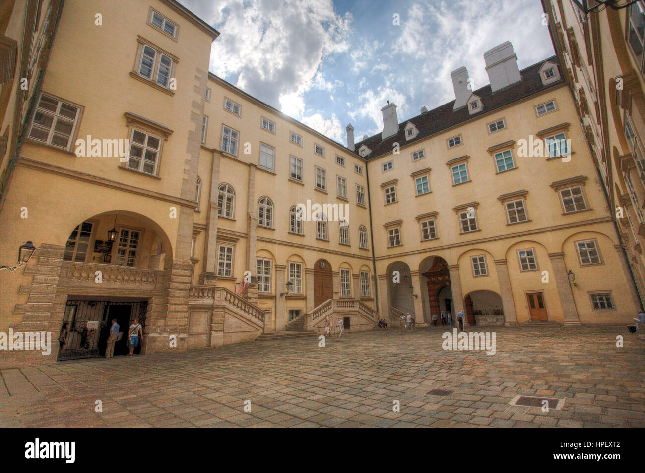 Courtyard of the Hofburg (palace) of Vienna, Vienna, Austria Stock ...