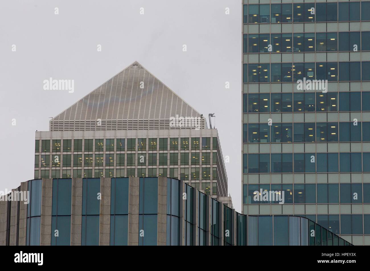 General View GV of One Canada Square, Canary Wharf Stock Photo - Alamy