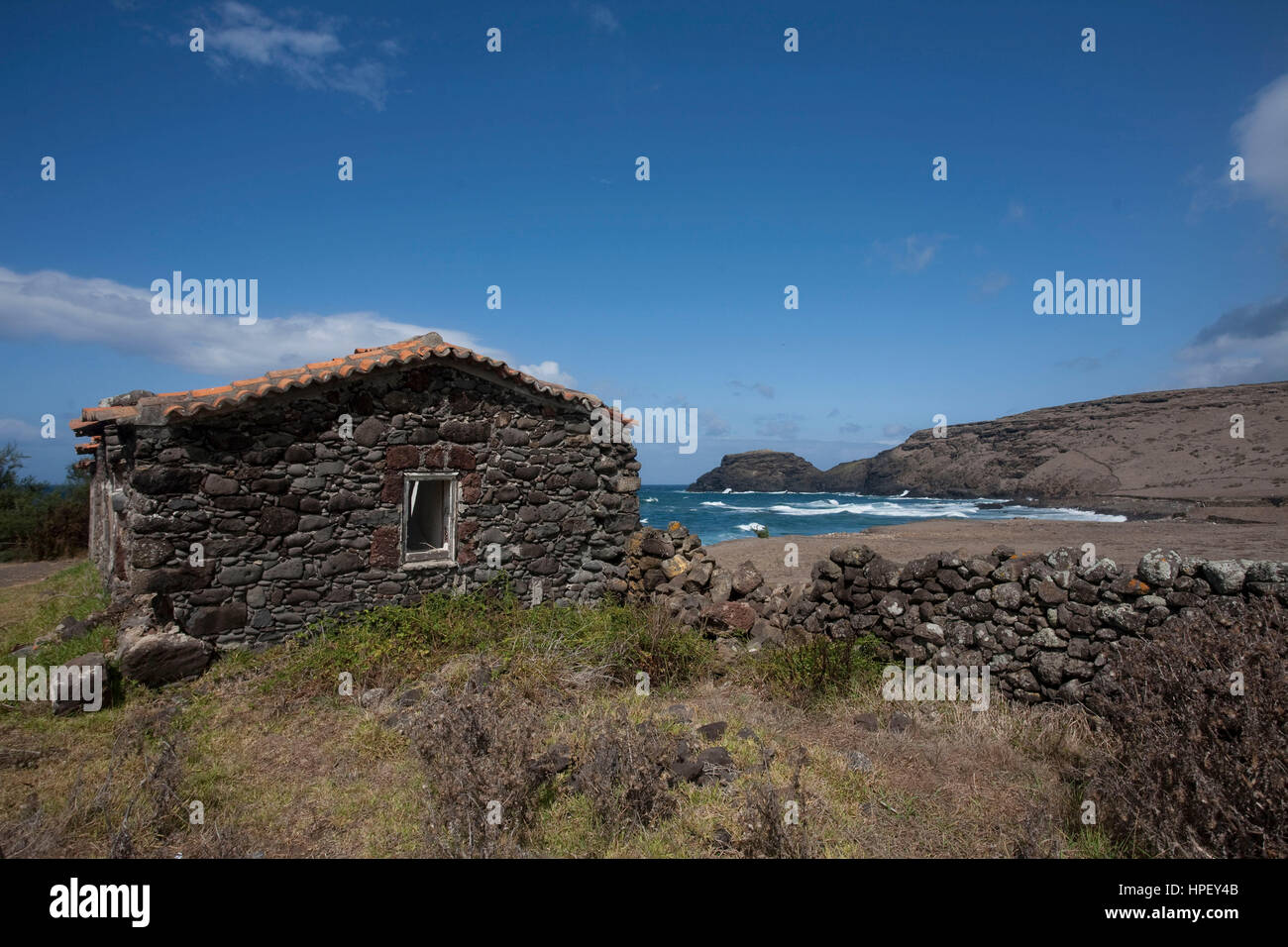 old fisherman's cottage on the Atlantic coast on Sao Miguel, Sao Miguel ...