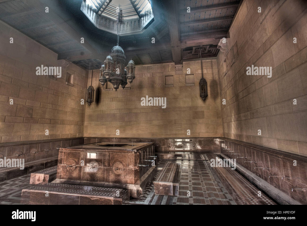 room for foot washing before praying in Sultan Qaboos Mosque, Medina ...