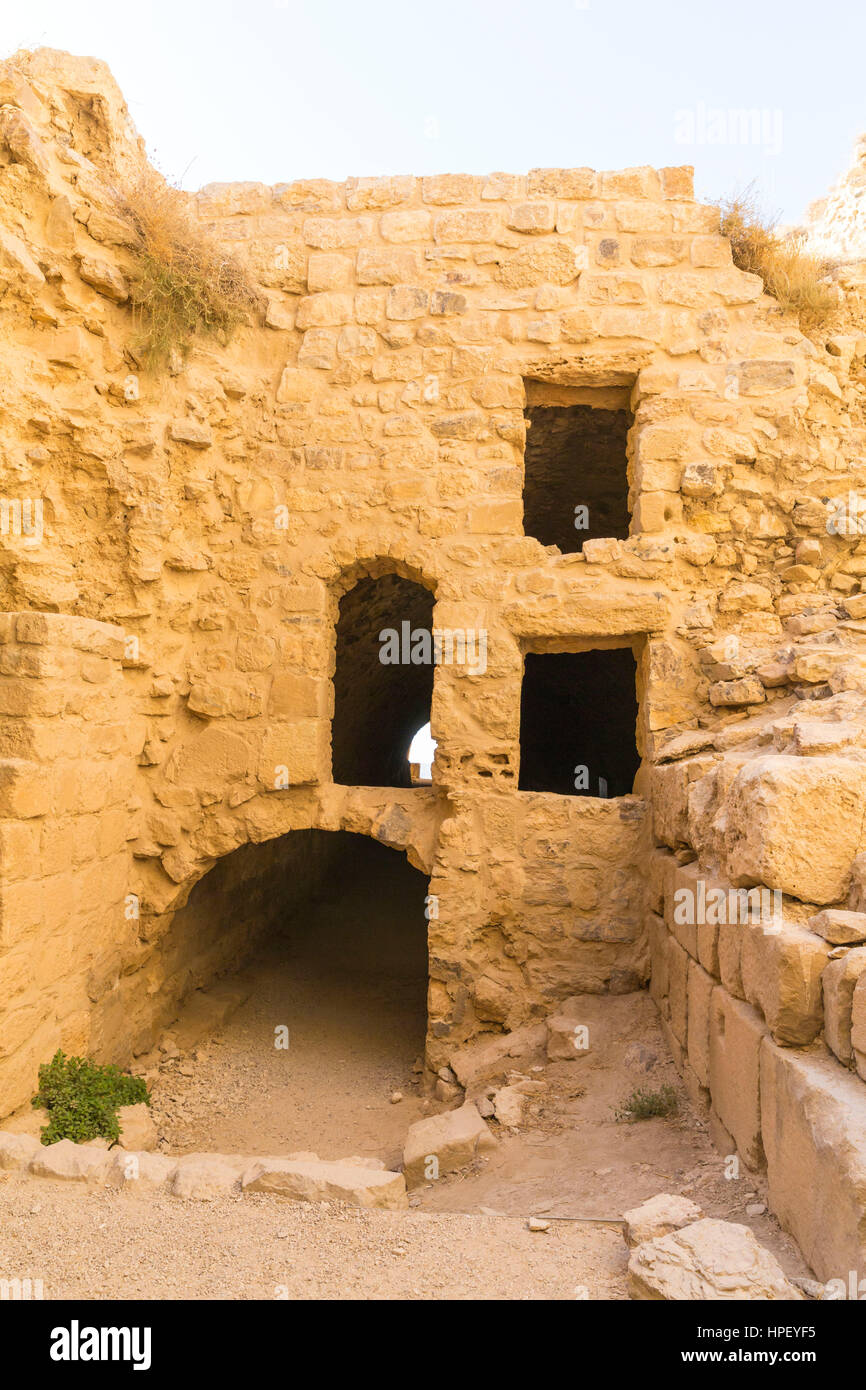 The completely renovated Crusader castle Karak (Kerak, Al-Karak), 12th ...