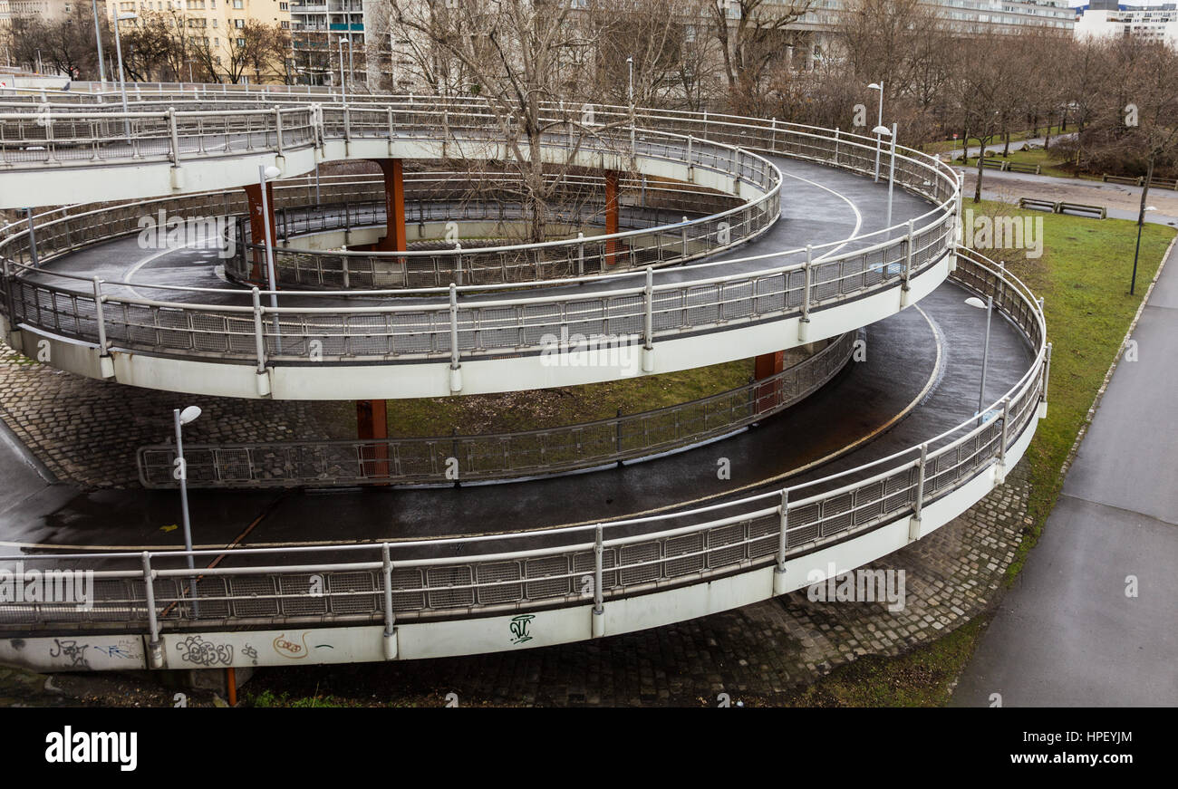 Spiral overpass footbridge in Vienna,Austria Stock Photo - Alamy