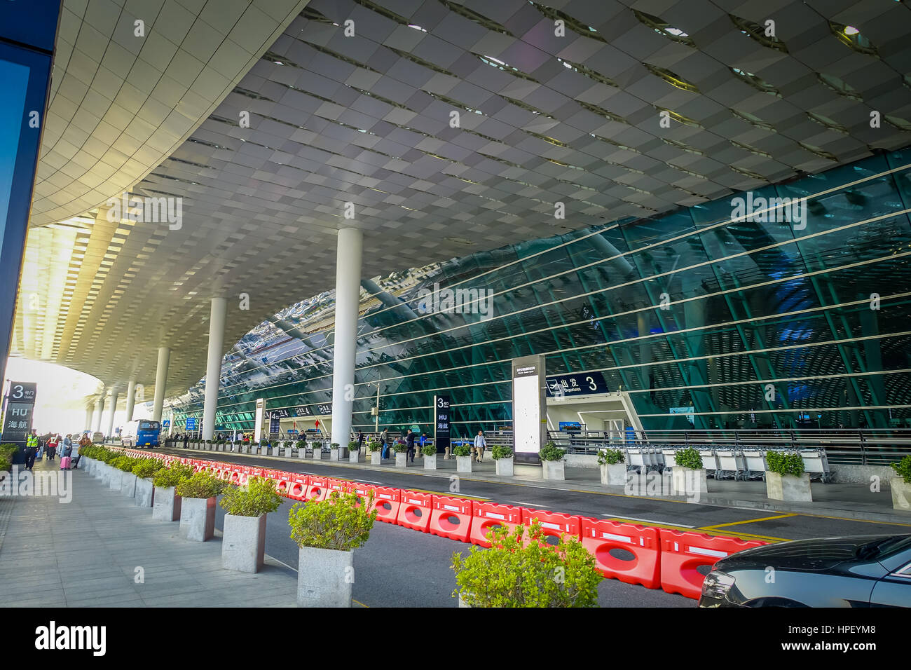 SHENZEN, CHINA - 29 JANUARY, 2017: Terminal building Shenzen airport as ...