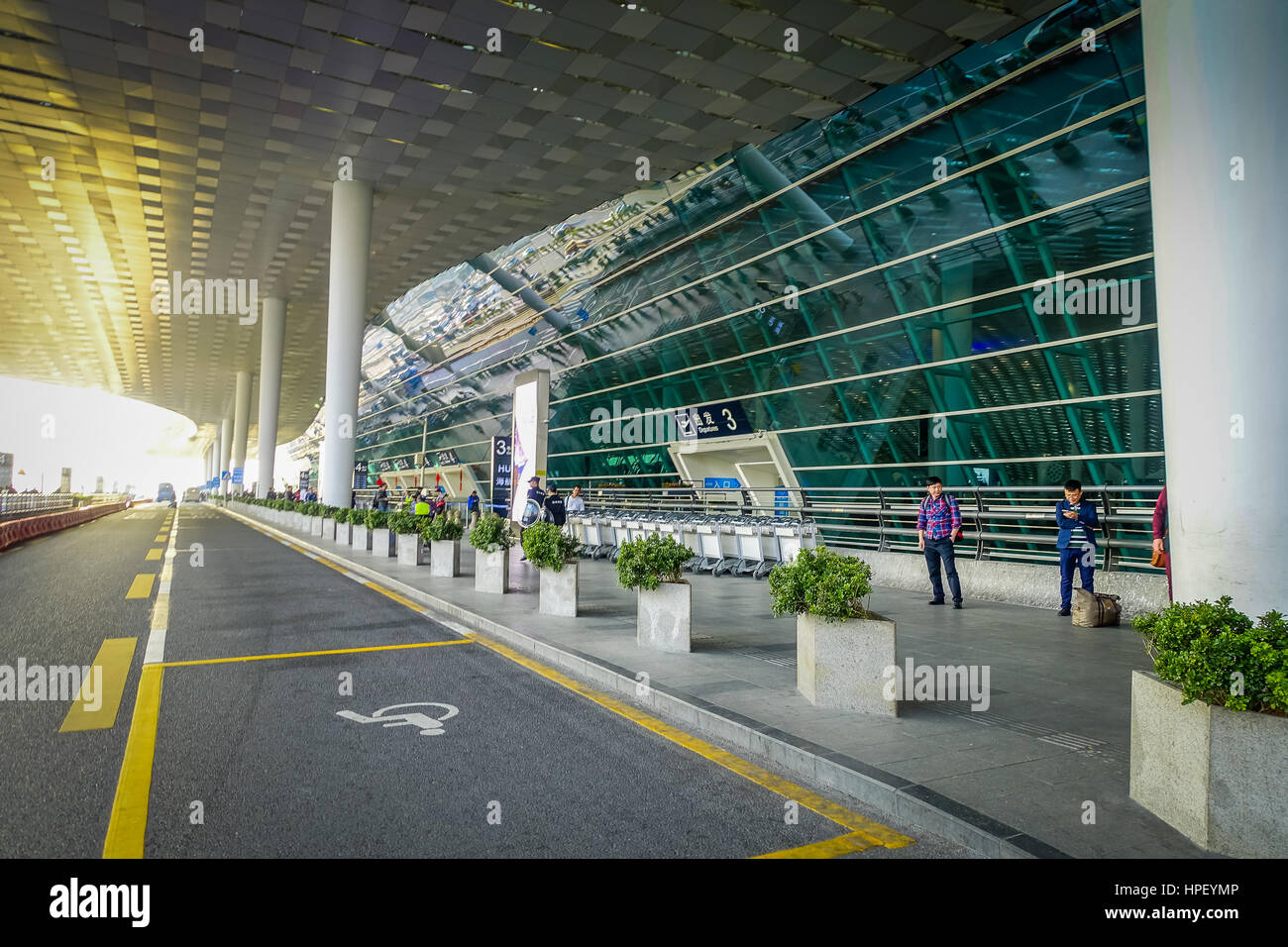 SHENZEN, CHINA - 29 JANUARY, 2017: Terminal building Shenzen airport as ...