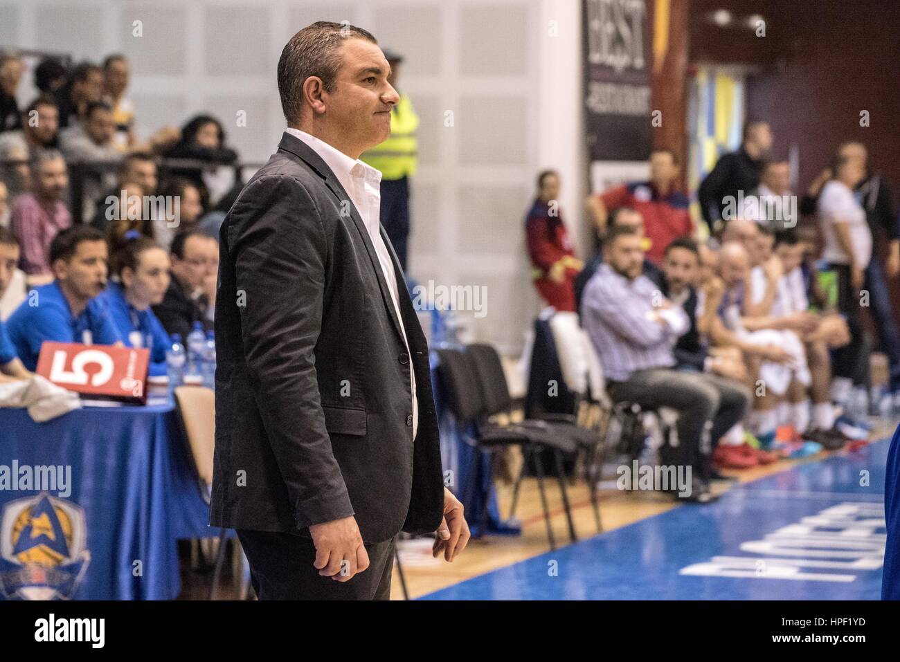 April 30, 2015: Antonis Constantinides, the coach of CS Energia Targu ...