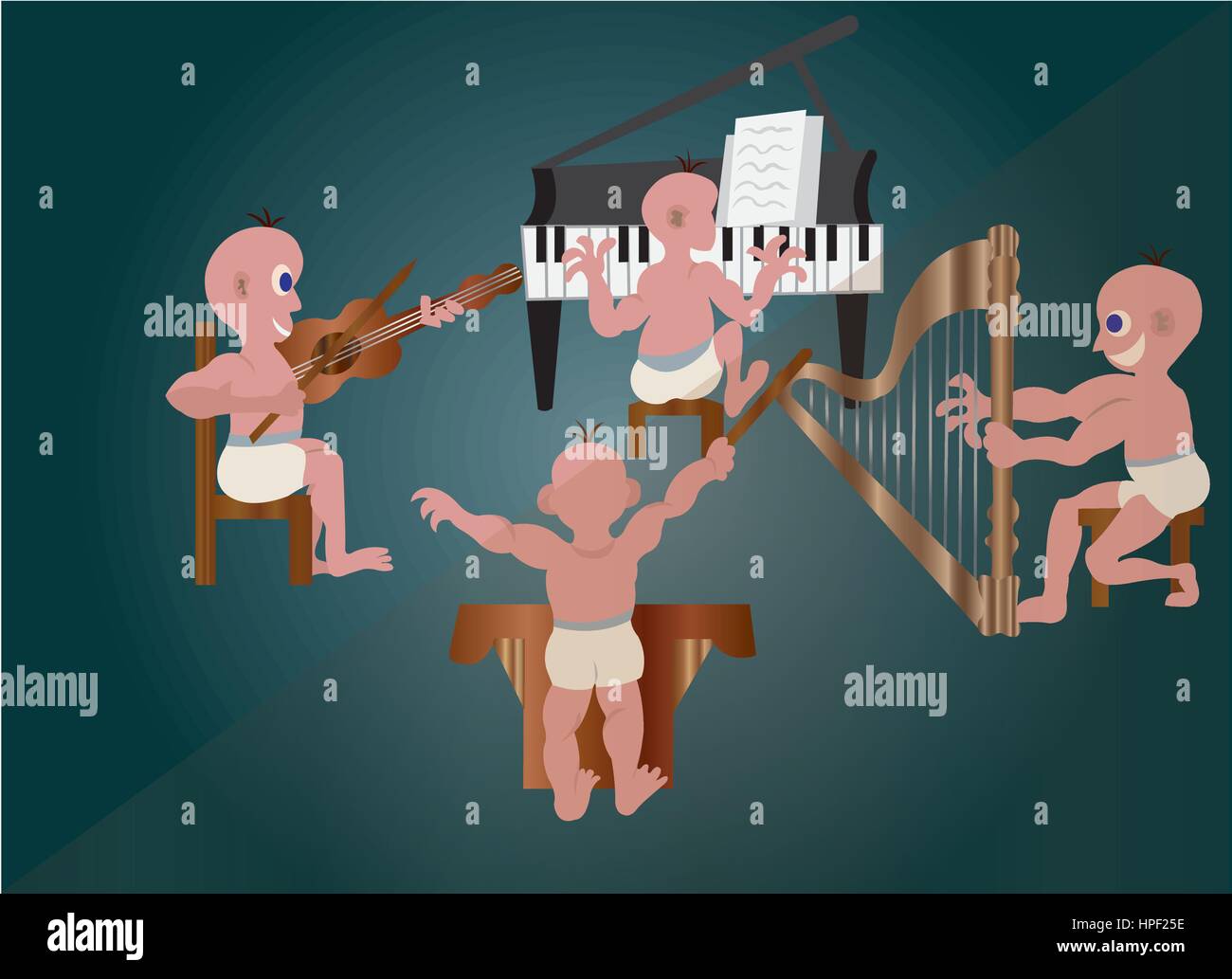 kids performing in an orchestra Stock Vector Image & Art - Alamy