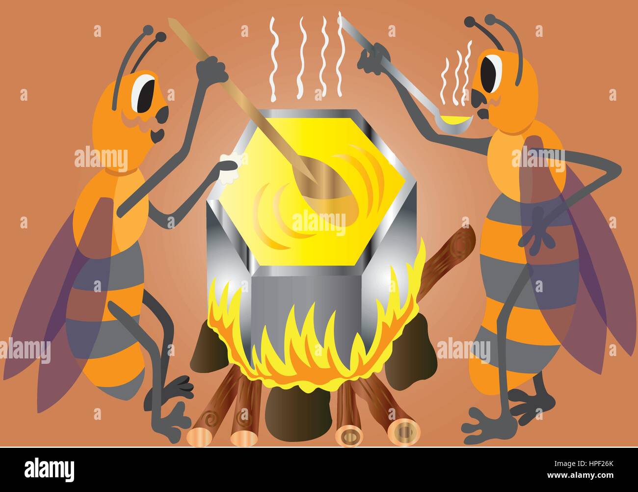 Diligent bees Stock Vector Images - Alamy