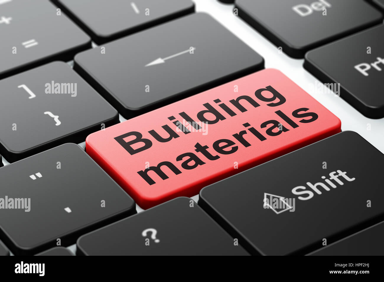 Construction concept: computer keyboard with word Building Materials ...