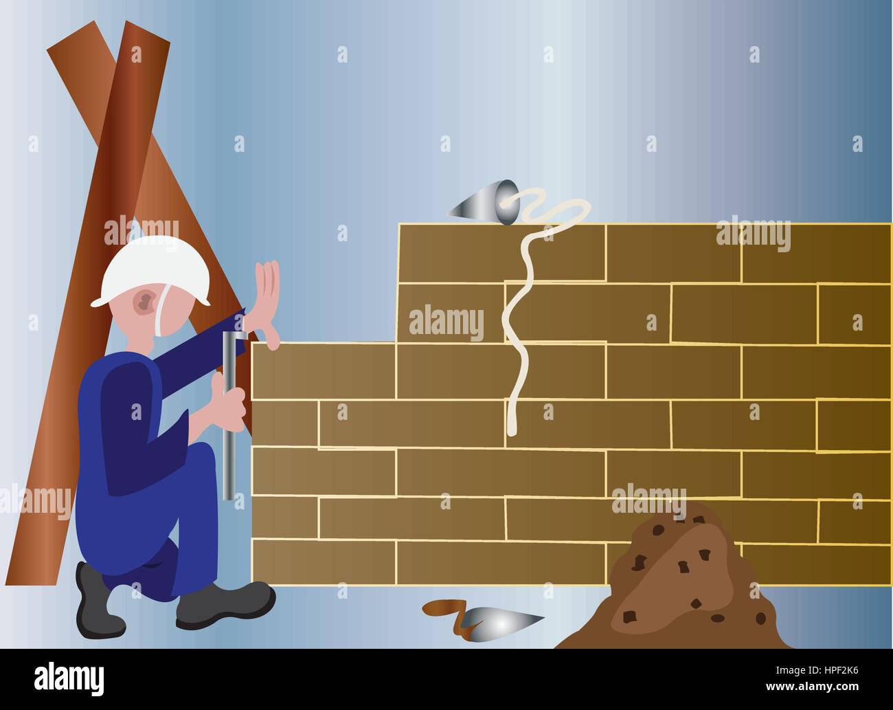 Mason measuring Stock Vector Images - Alamy