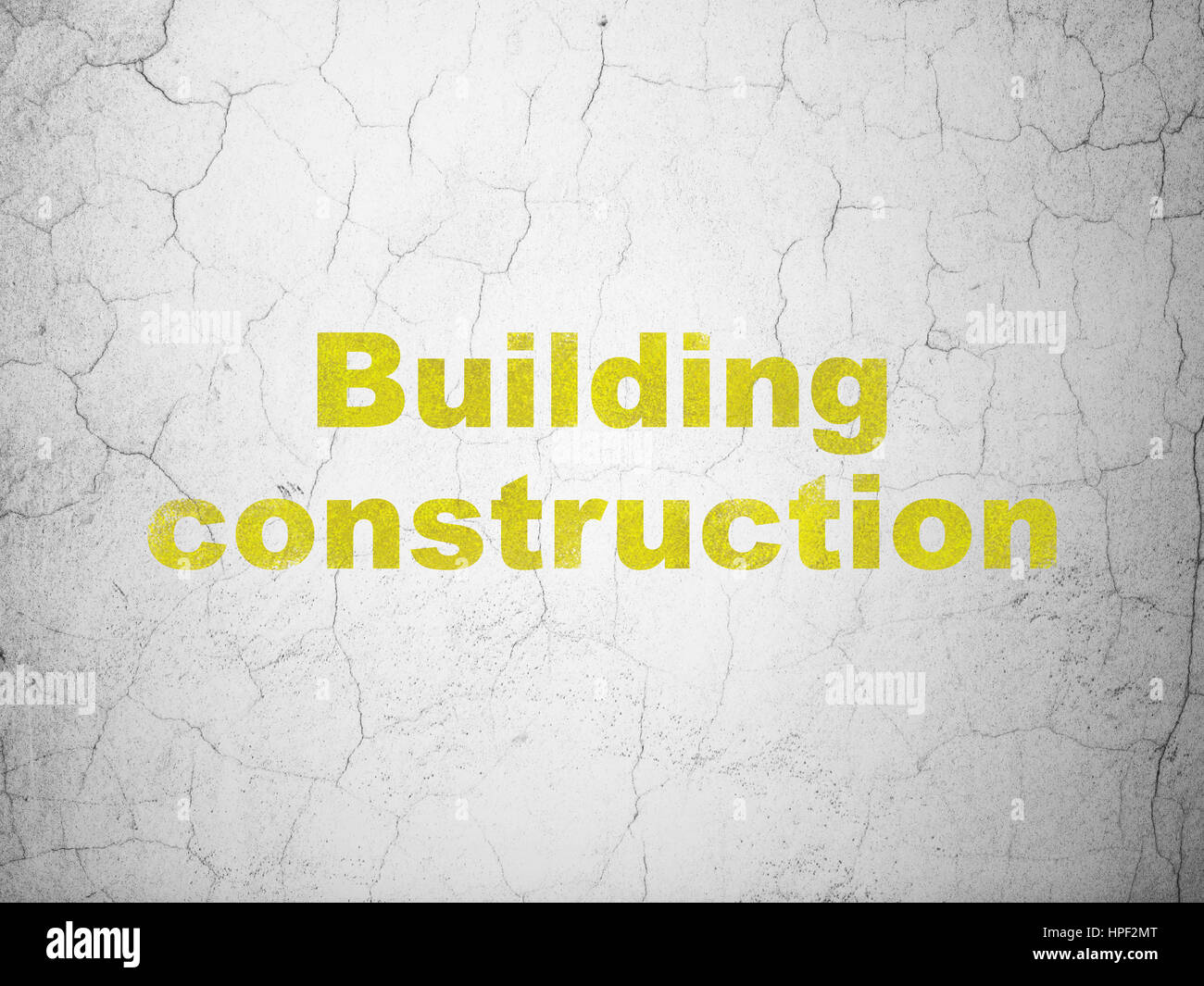 Building construction concept: Yellow Building Construction on textured ...