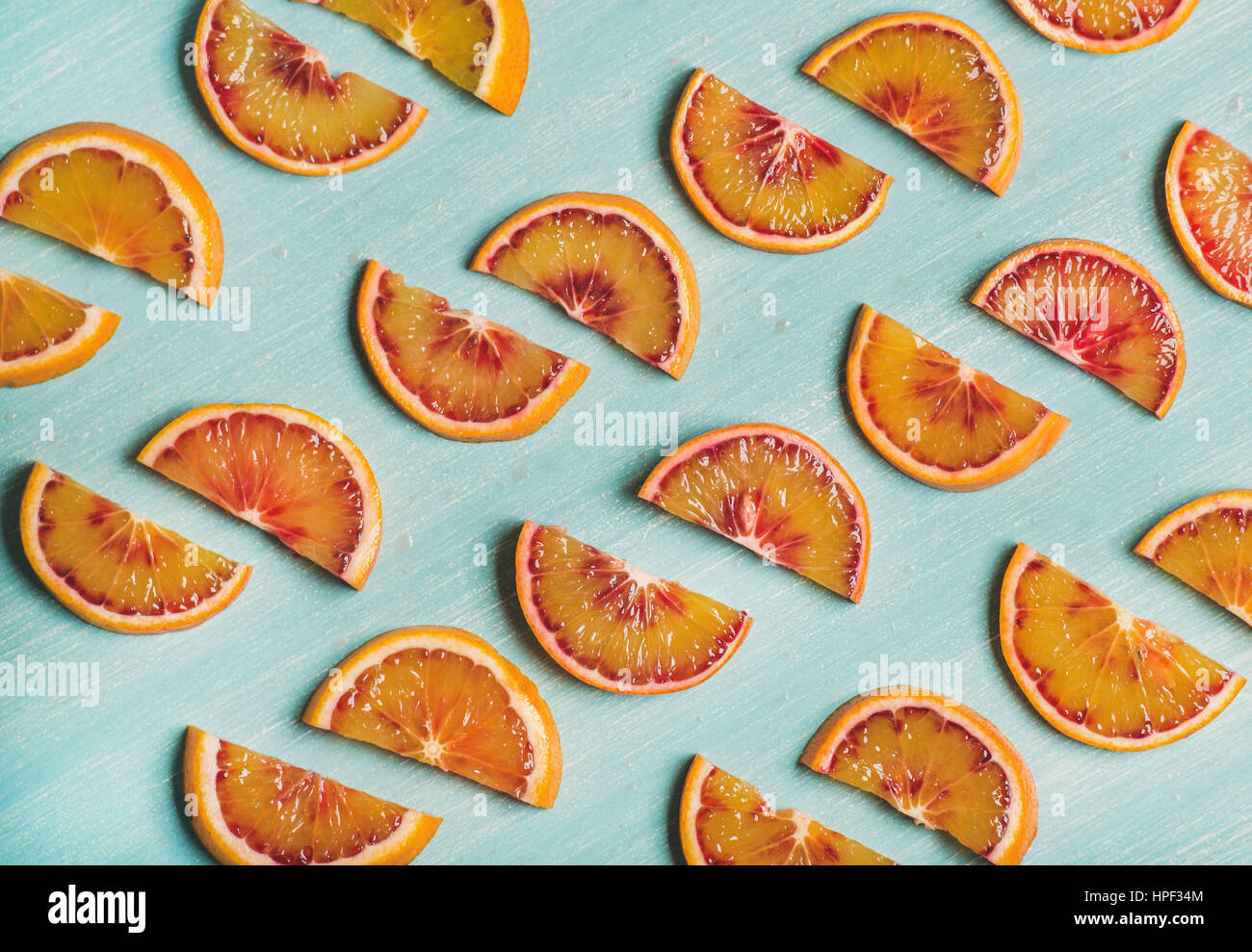 Natural fruit pattern concept. Fresh juicy blood orange slices placed ...