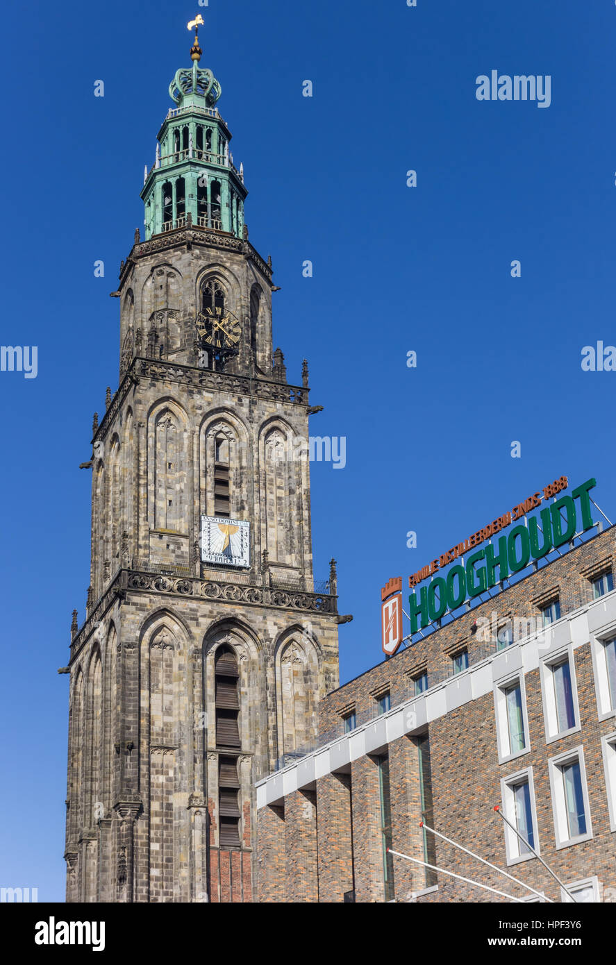 Martini tower and Vindicat building in Groningen, Holland Stock Photo ...