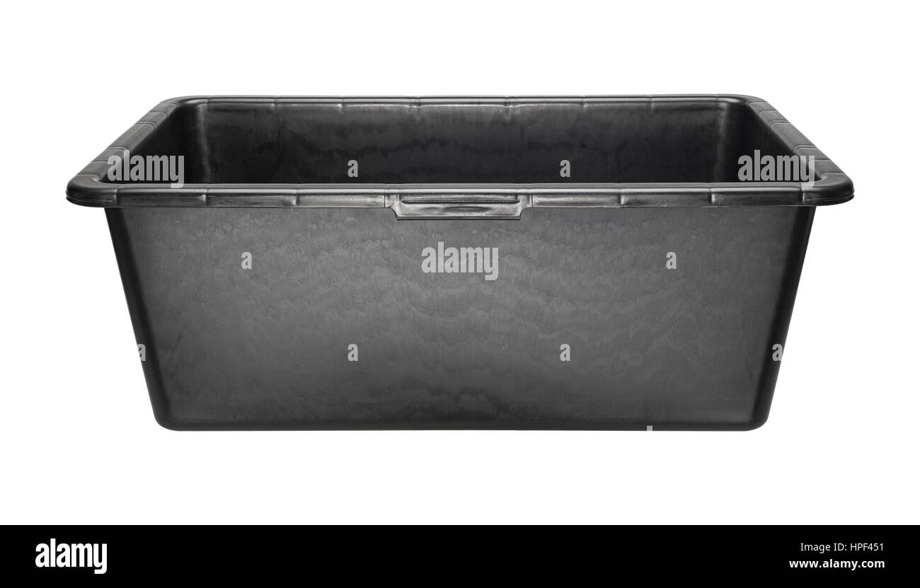 Rectangular heavy duty black plastic basin for construction works ...