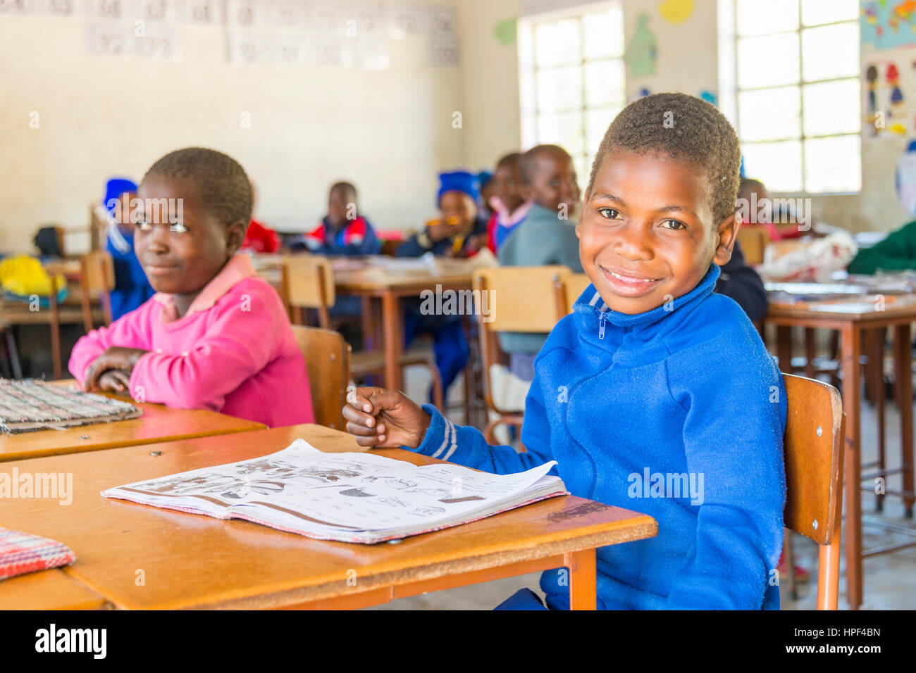 Happy school children in a classroom in Zimbabwe Stock Photo - Alamy