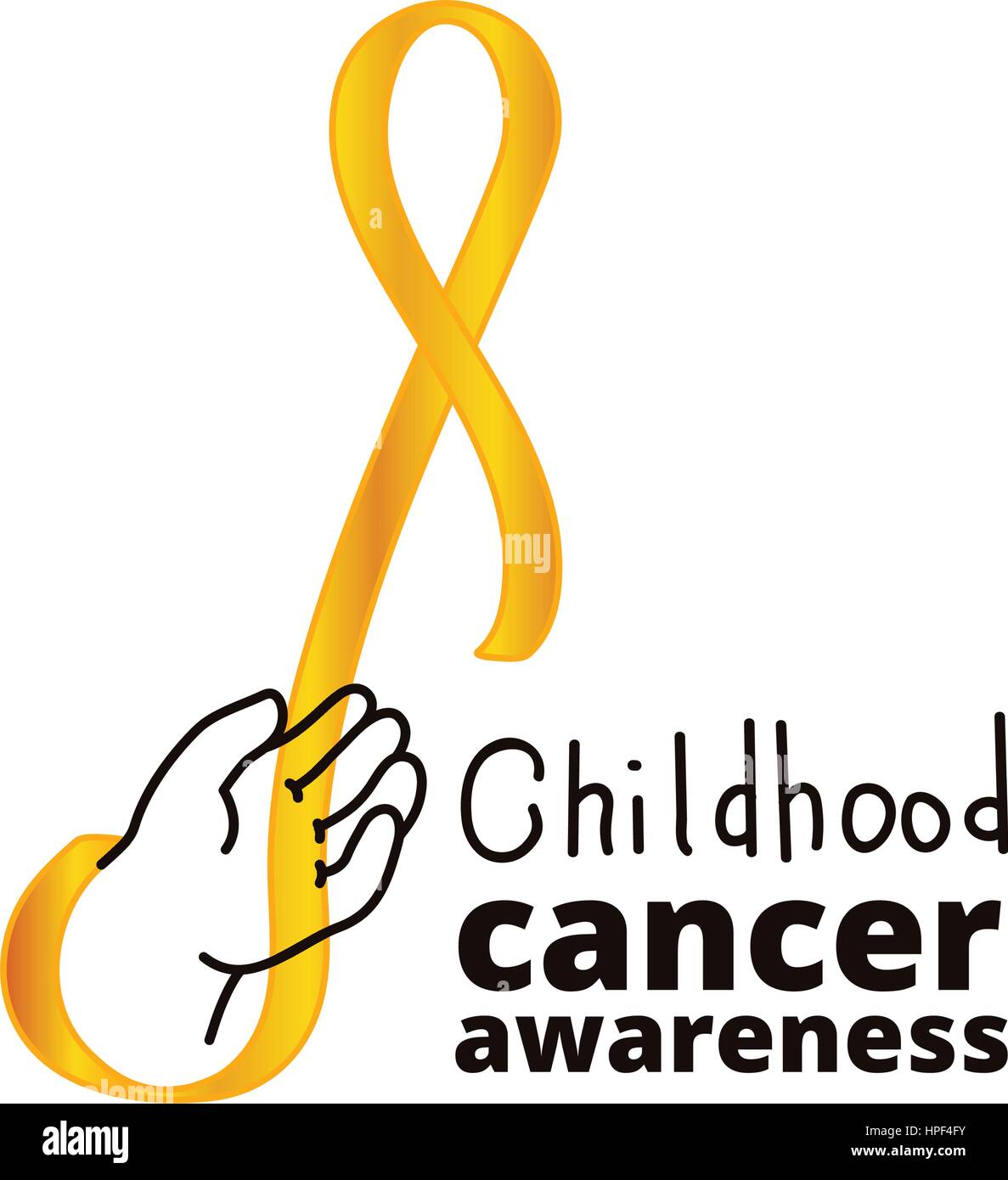 International Childhood Cancer Day, vector design element. Golden ...