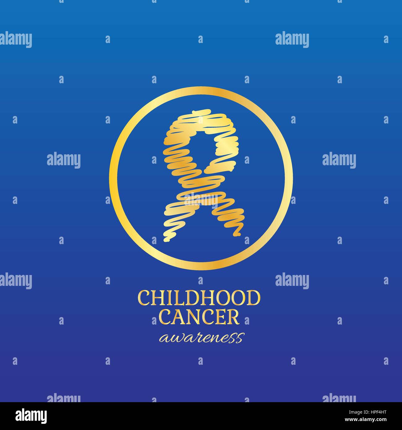 International Childhood Cancer Day, vector design element. Golden ...