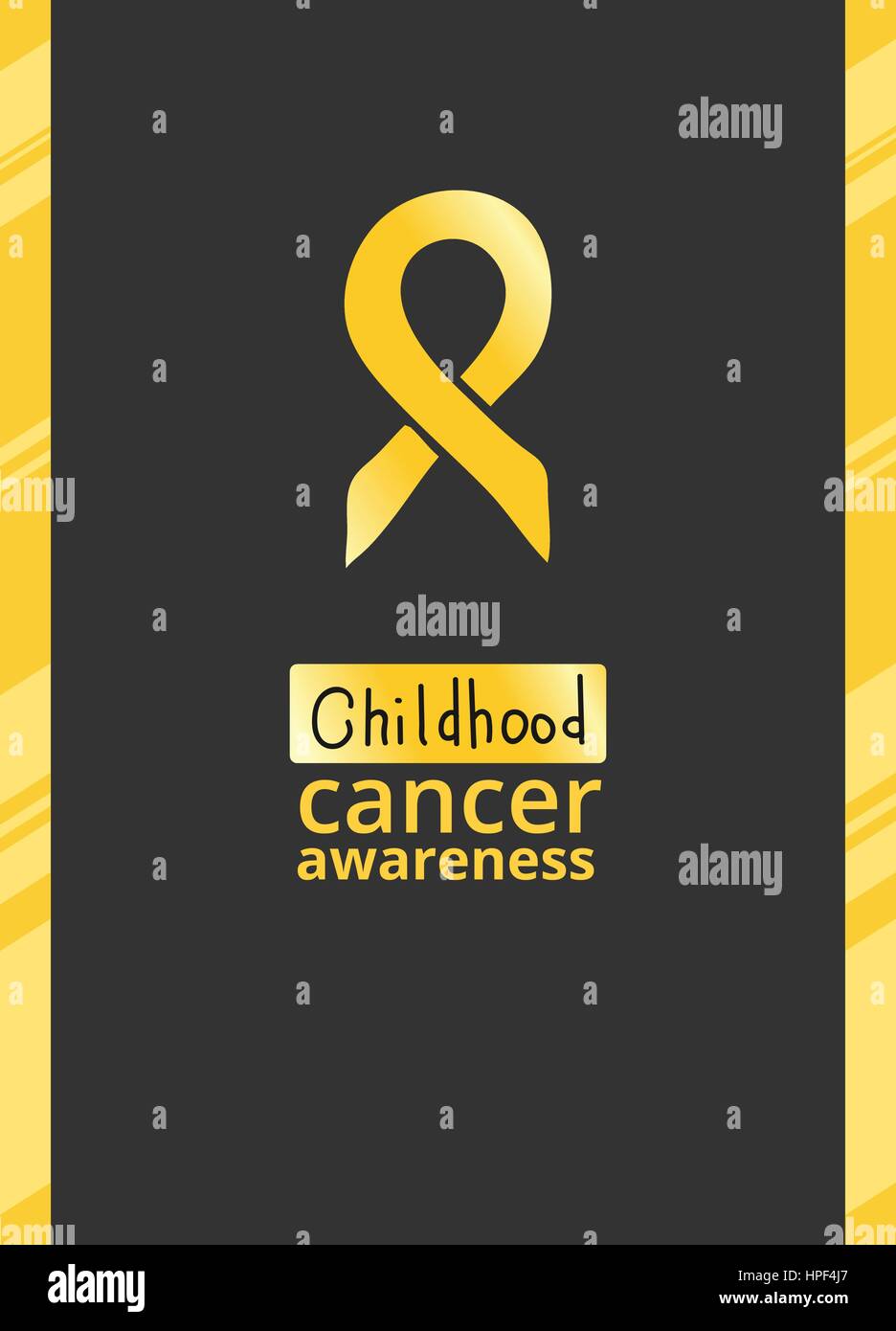 International Childhood Cancer Day, vector design element. Golden ...