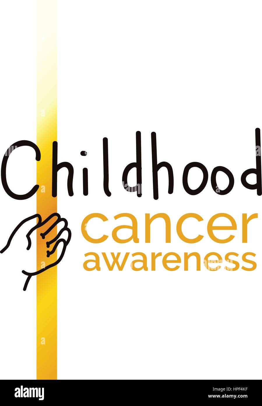 International Childhood Cancer Day, vector design element. Golden ...